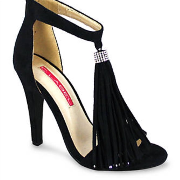 C Label | Shoes | Nib C Label Sexy Fringe Black Suede Heels | Poshmark